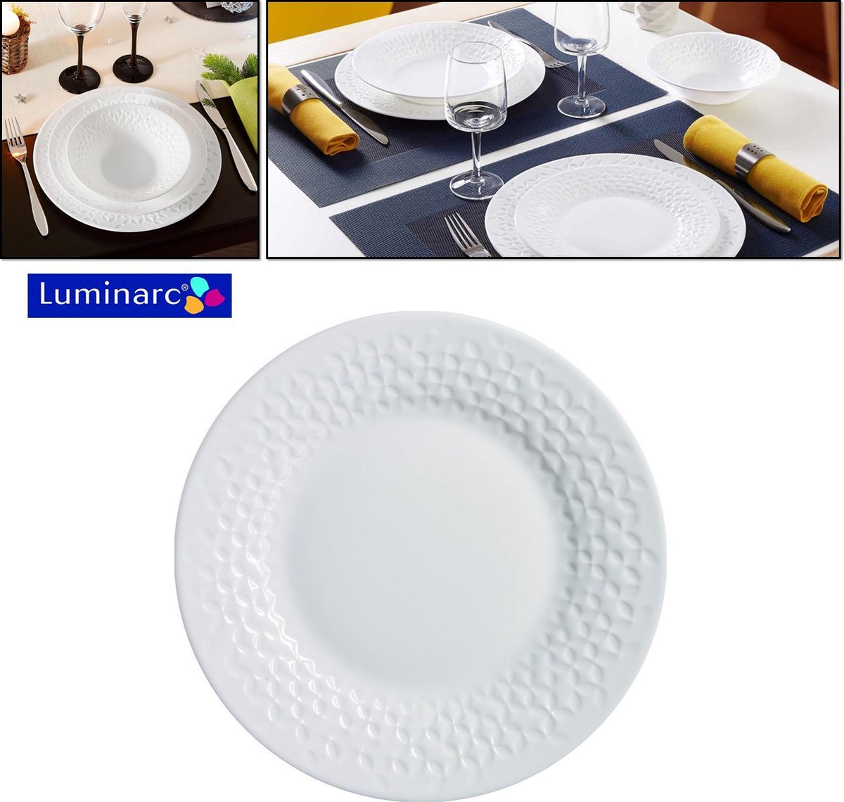 Assiette petit-déjeuner Luminarc NORDIC EPONA * lot de 6 * Wit | bol.com