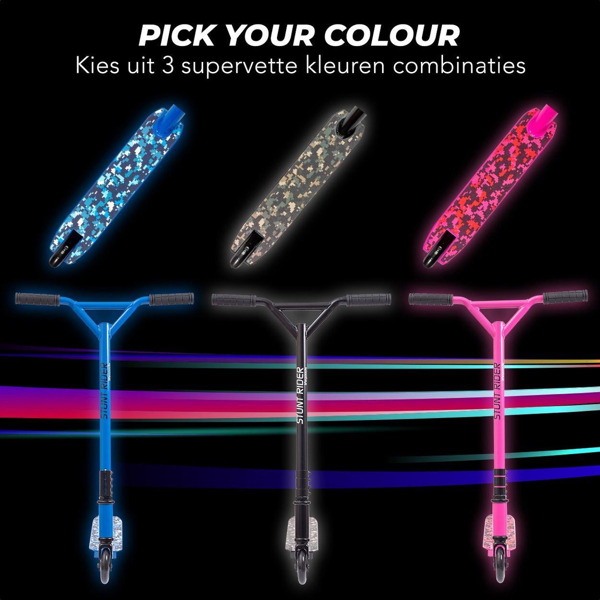 LifeGoods StuntRider - Stuntstep voor Jongens/Meisjes - 8+ Jaar - 100mm ...