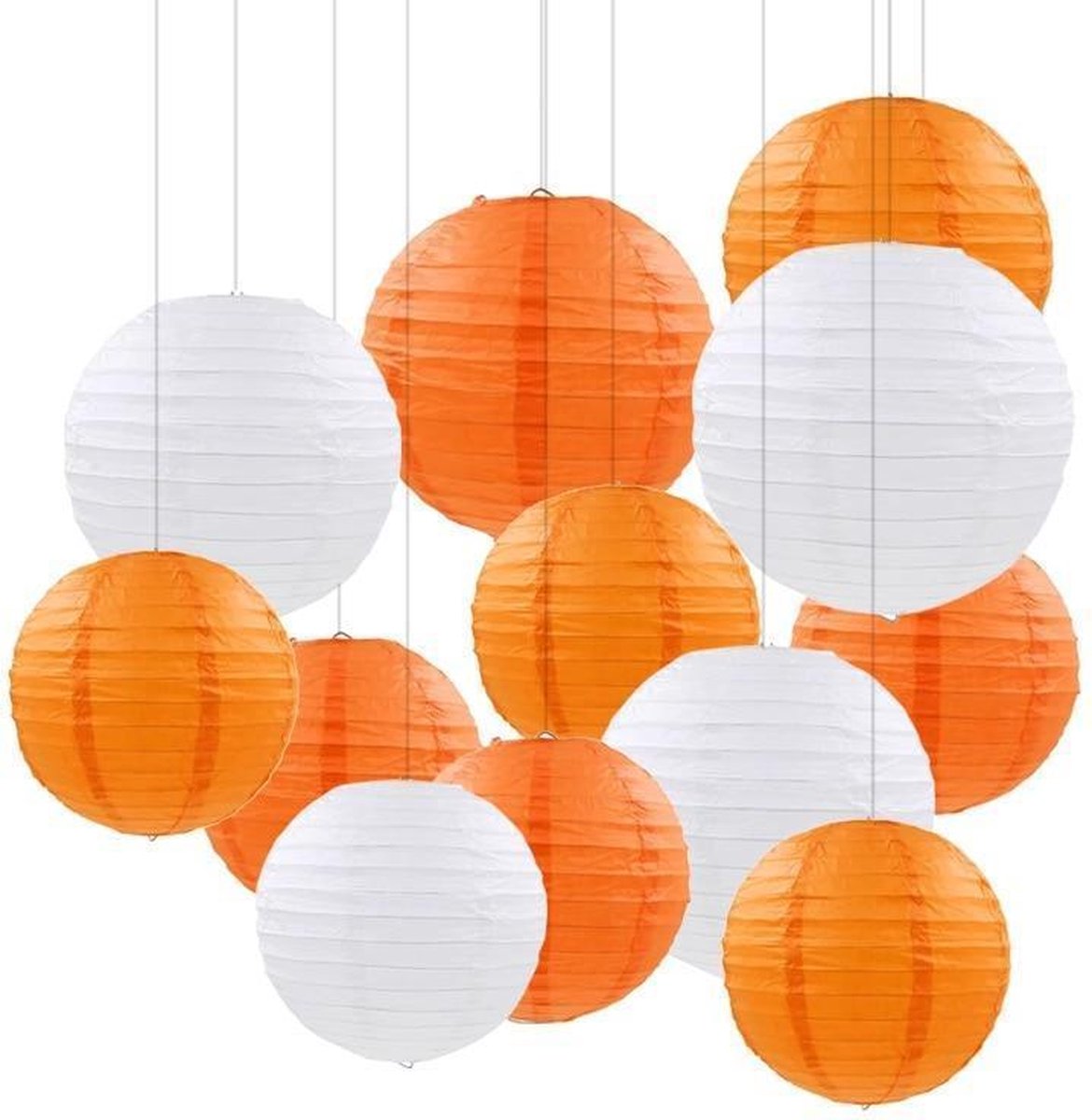 Nylon lampion oranje - 35 cm - plastic | bol