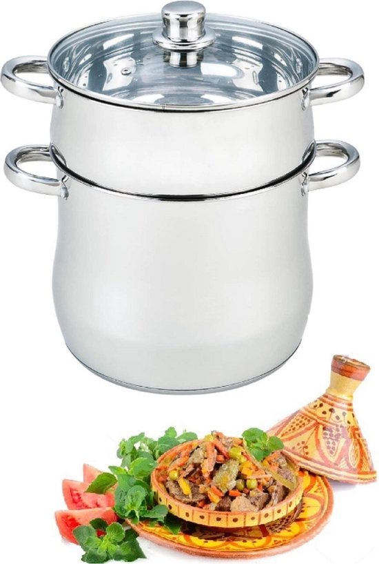 Royal Swiss - Couscous Pan - Couscous Maker - Stoompan RVS - 14 Liter | bol