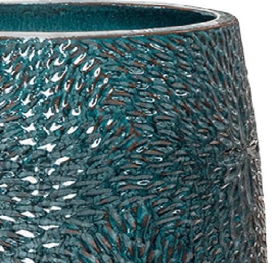 Hoge Pot Marly Ocean Blue ronde blauwe bloempot voor binnen en buiten ...
