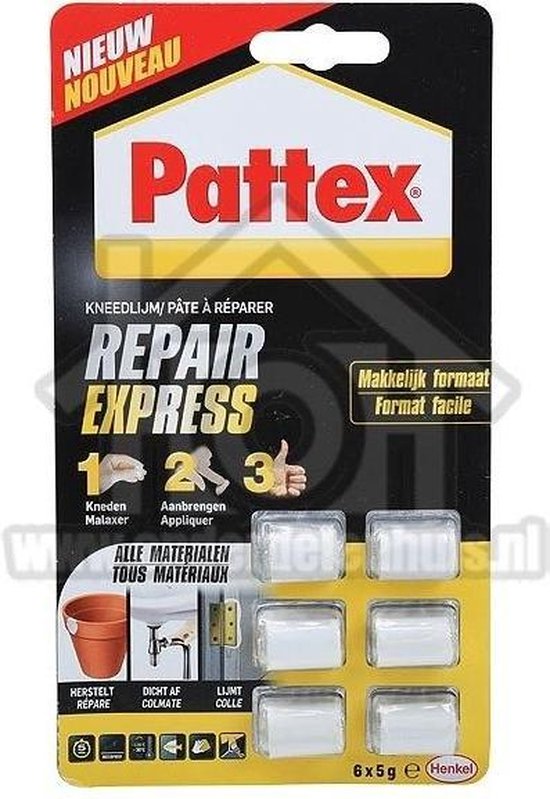 Pattex Reparatiepasta Kneedlijm Repair Express 30 g - Reparatielijm | bol
