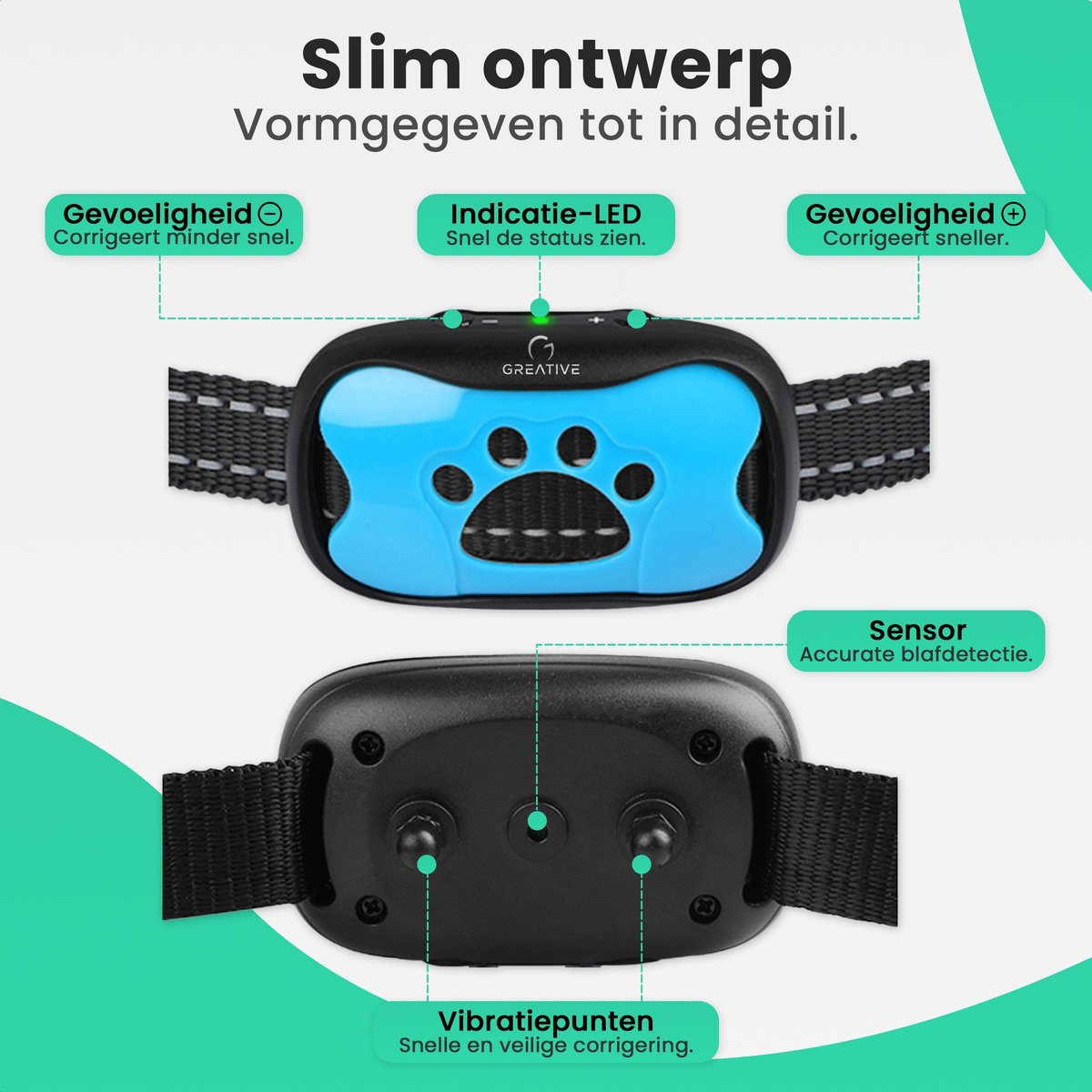 GREATIVE Anti blafband – Blafband voor Honden - 4 in 1 Premium ...