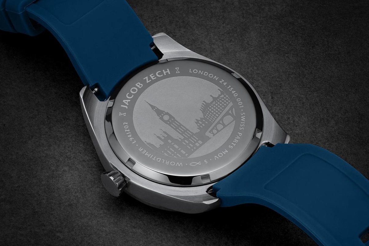 Jacob Zech London Z4.1540.001 - Worldtimer - Herenhorloge - Ø 44 mm ...