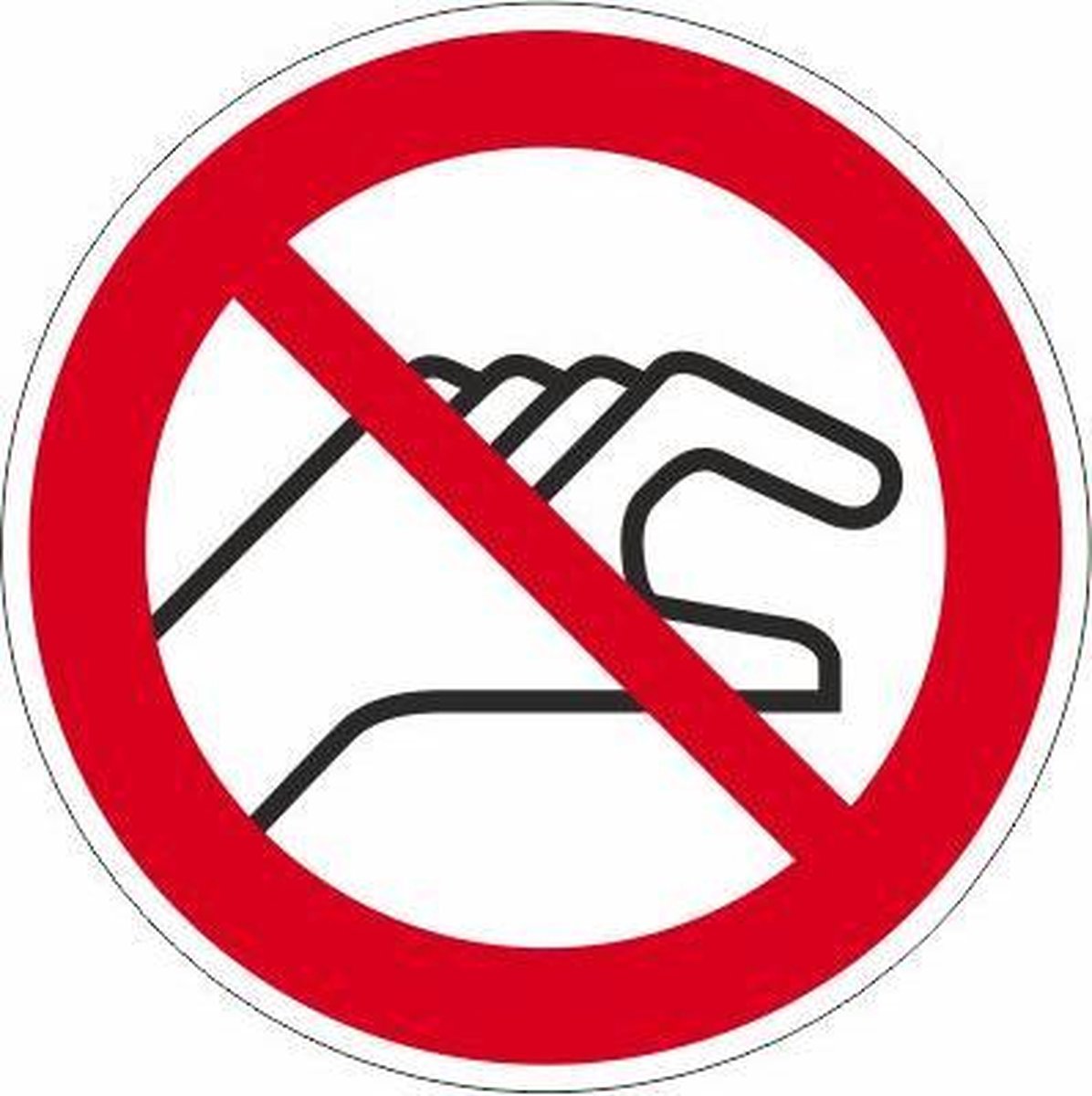 2x Pictogram sticker Verboden aan te Raken 30 cm | bol