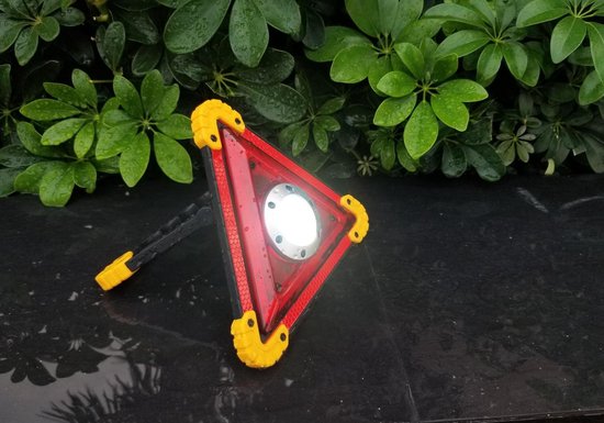 ZEUSS XN-12 LED Gevarendriehoek, 800 Lumen, Rood alarmlicht, Oplaadbaar ...