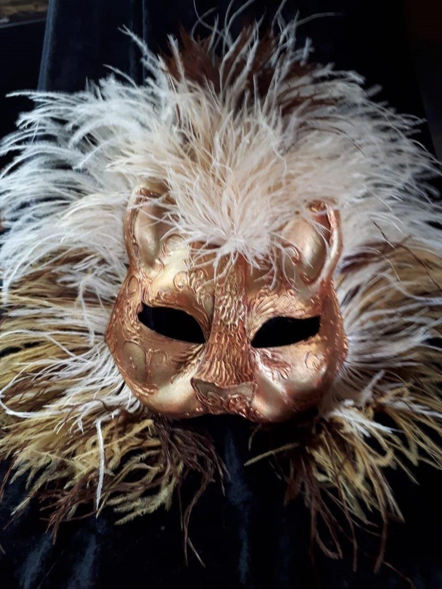 Fantasie leeuw Masker - Gold Fantasy Lion Mask | bol.com