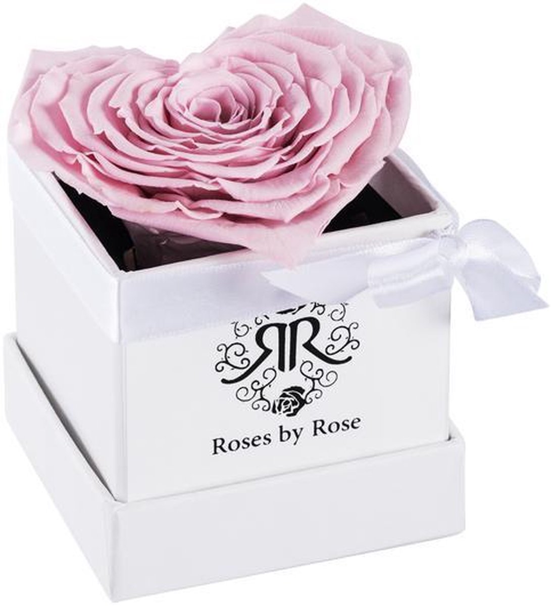 Cadeautje eternity rose - Soft Pink Single Heart mini flowerbox ...