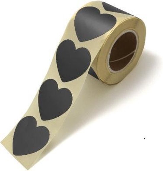 Sticker hartjes zwart per 50 | bol.com