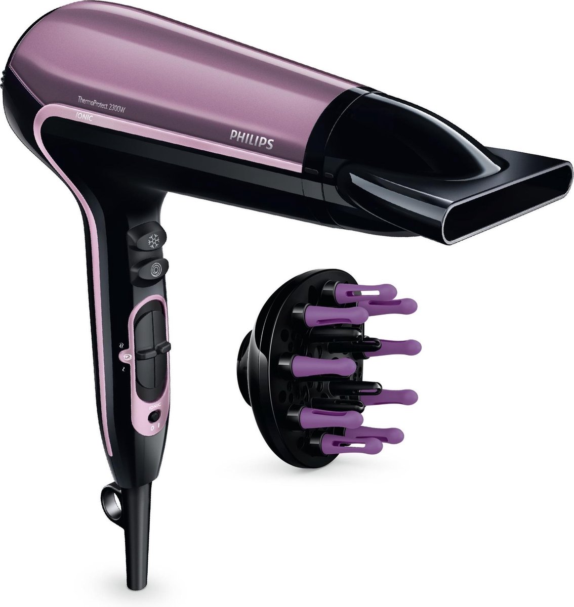 Philips Haardroger ThermoProtect HP8236/00 2300W - - Föhn Zwart, Paars ...