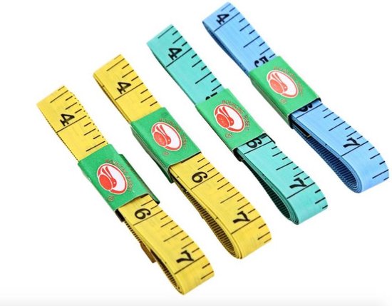 4 stuks Meetlint - 150 cm & 60 Inch - plastic - meeteenheid in ...