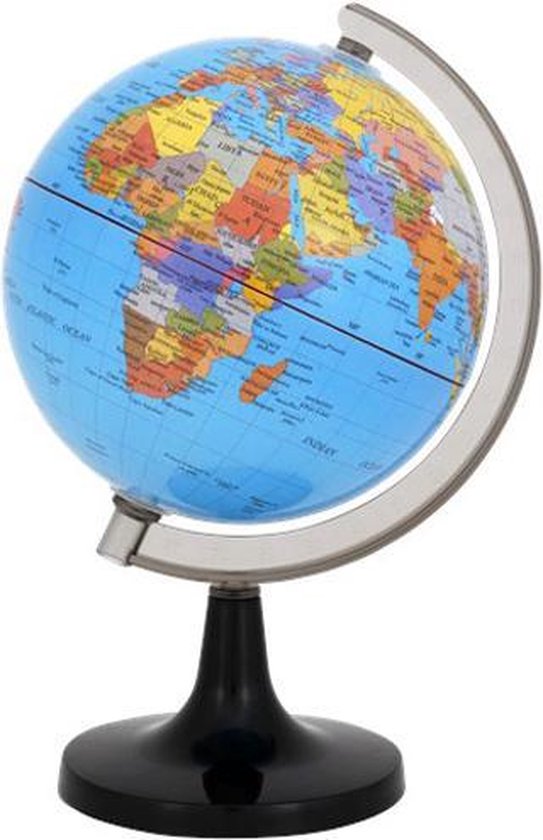 Wereldbol met standaard - Kunststof - Ø 14 cm | bol.com
