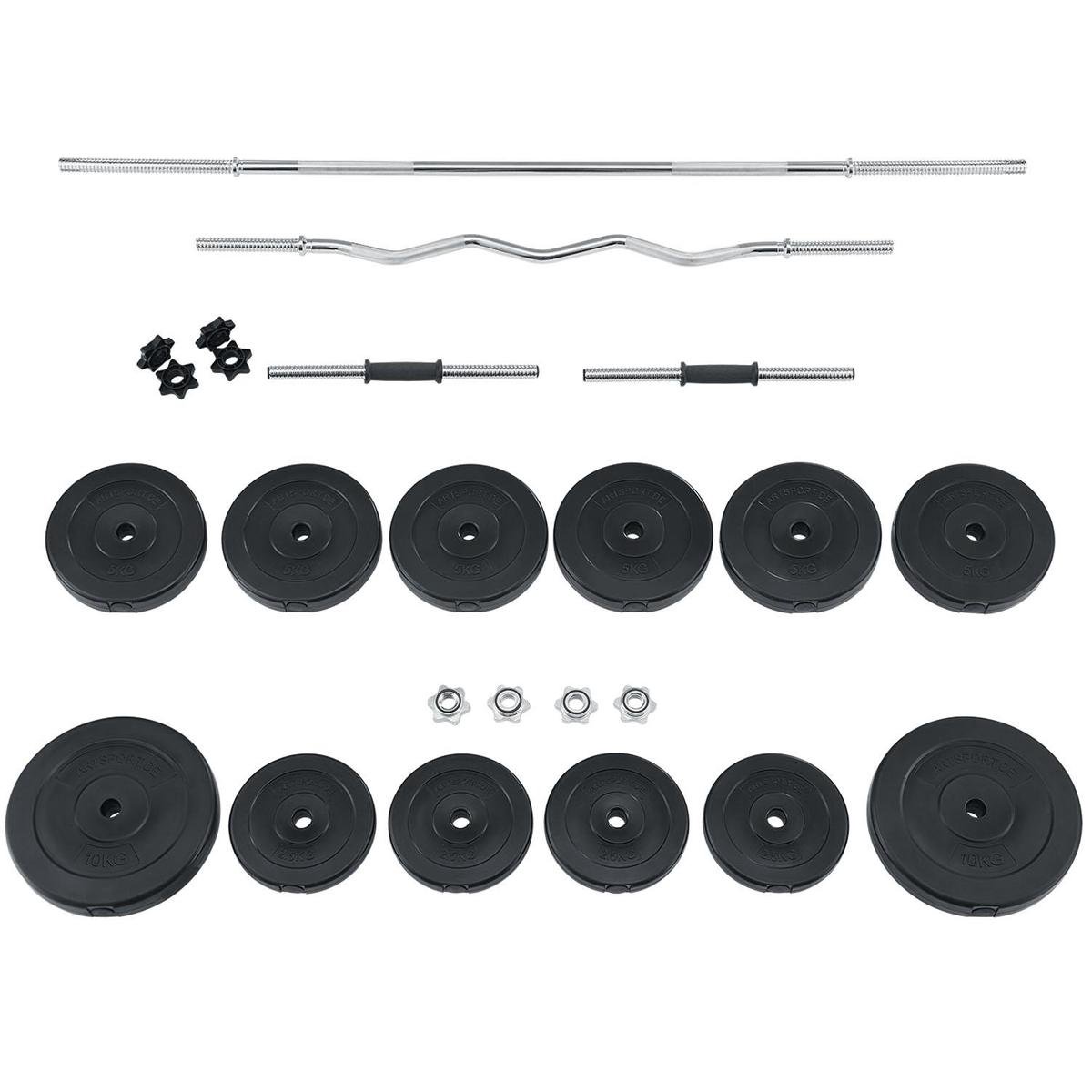 Halterset 3 in 1 / 60kg halterstang | bol