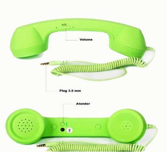 Retro klassieke telefoonhoorn voor smartphone (3.5 mm audio aansluiting ...