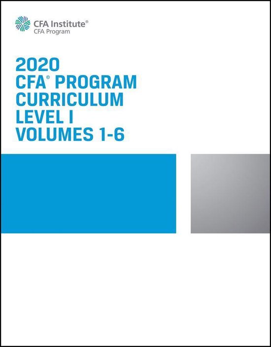 CFA Program Curriculum 2020 Level I Volumes 1-6 Box Set (ebook), Cfa ...