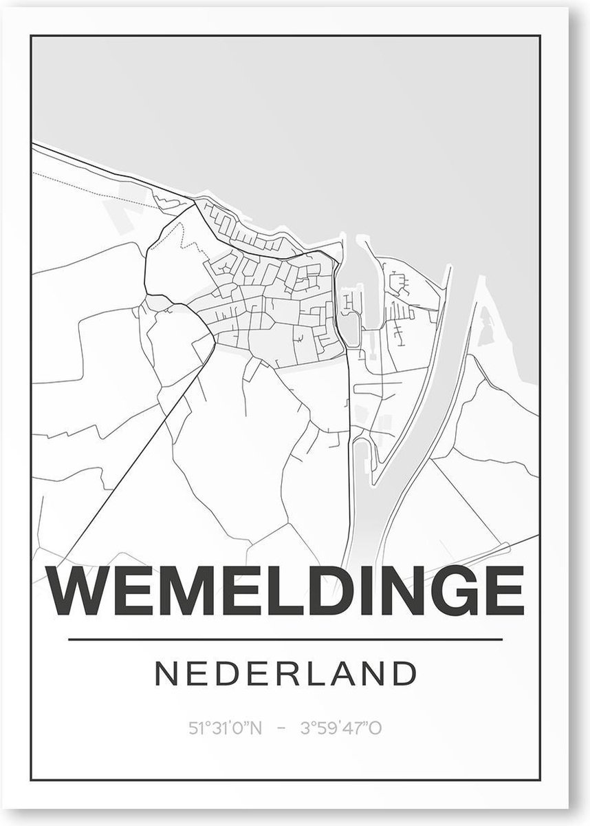 Poster/plattegrond WEMELDINGE - 30x40cm | bol.com