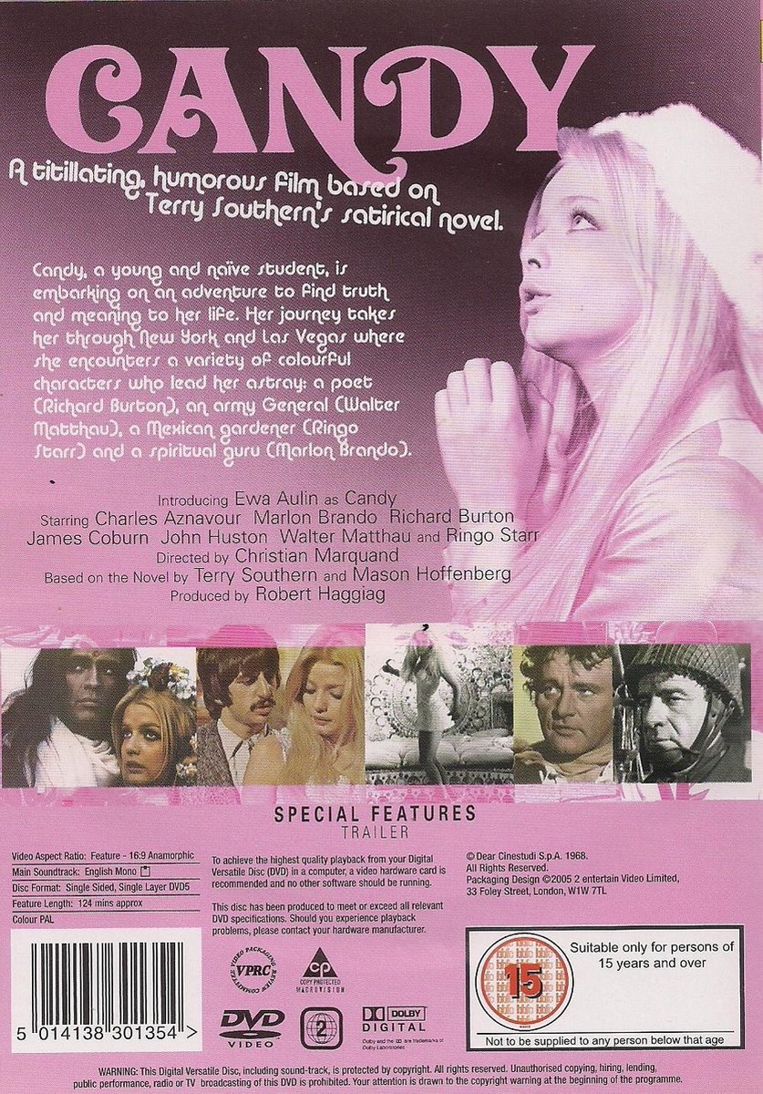 Candy (1968 Richard Burton, Charles Aznavour, Marlon Brando, James ...