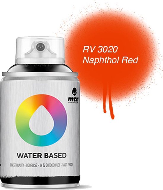 MTN Rode Waterbasis Spuitverf - 100ml graffiti spray-paint geschikt ...