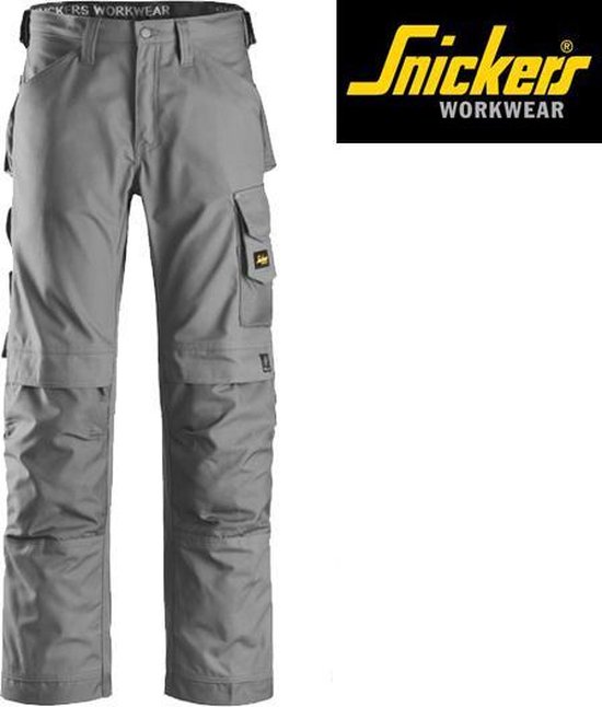 Snickers 3314 Canvas+ Werkbroek - Grijs/Grijs - 254 | bol