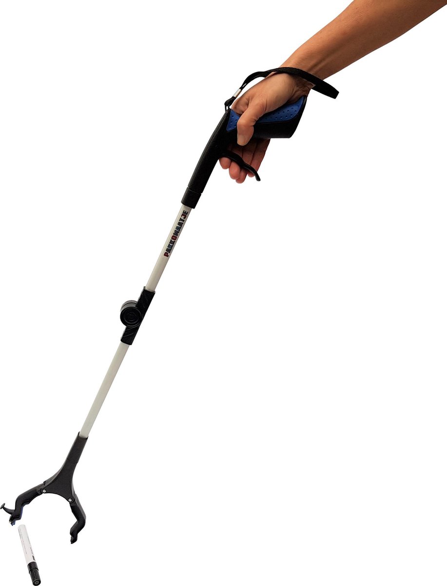 Pakkomaatje grijper, geel, grijpstok, opvouwbaar, grijper voor ouderen ...