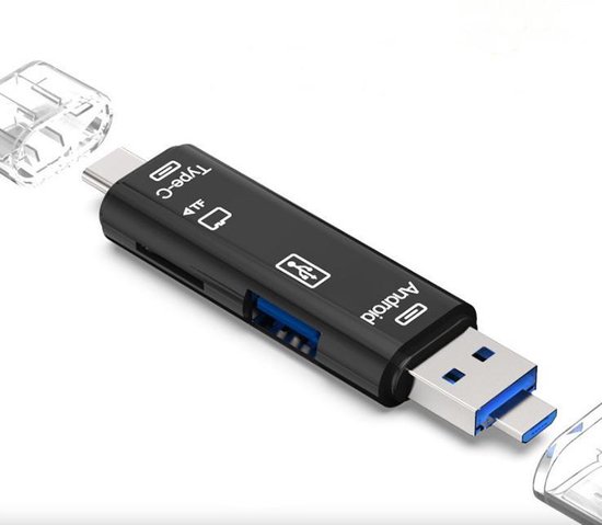 USB Type C Kaartlezer 3 in 1 Kaartlezer USB + Type C + Micro USB Combo naar Slot TF SD... | bol