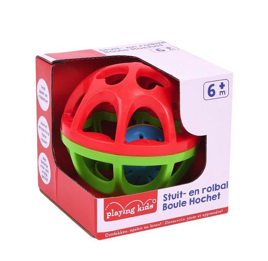 Stuit- en Rolbal - Stuiterbal Rol bal Grijpbal Rammelaar Baby - 6+M 6M ...