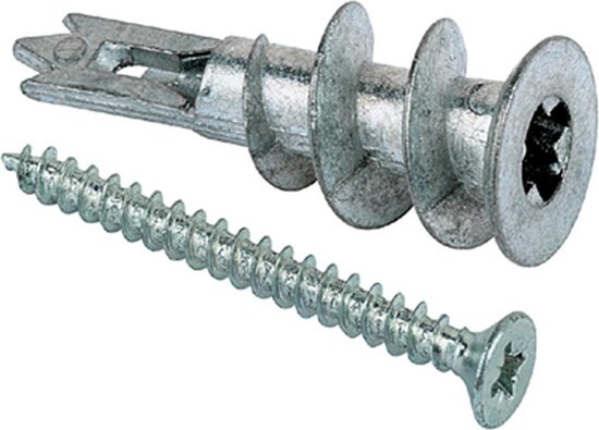 Fischer 100-delige Gipsplaatpluggen- en schroevenset GKM 27 metaal ...