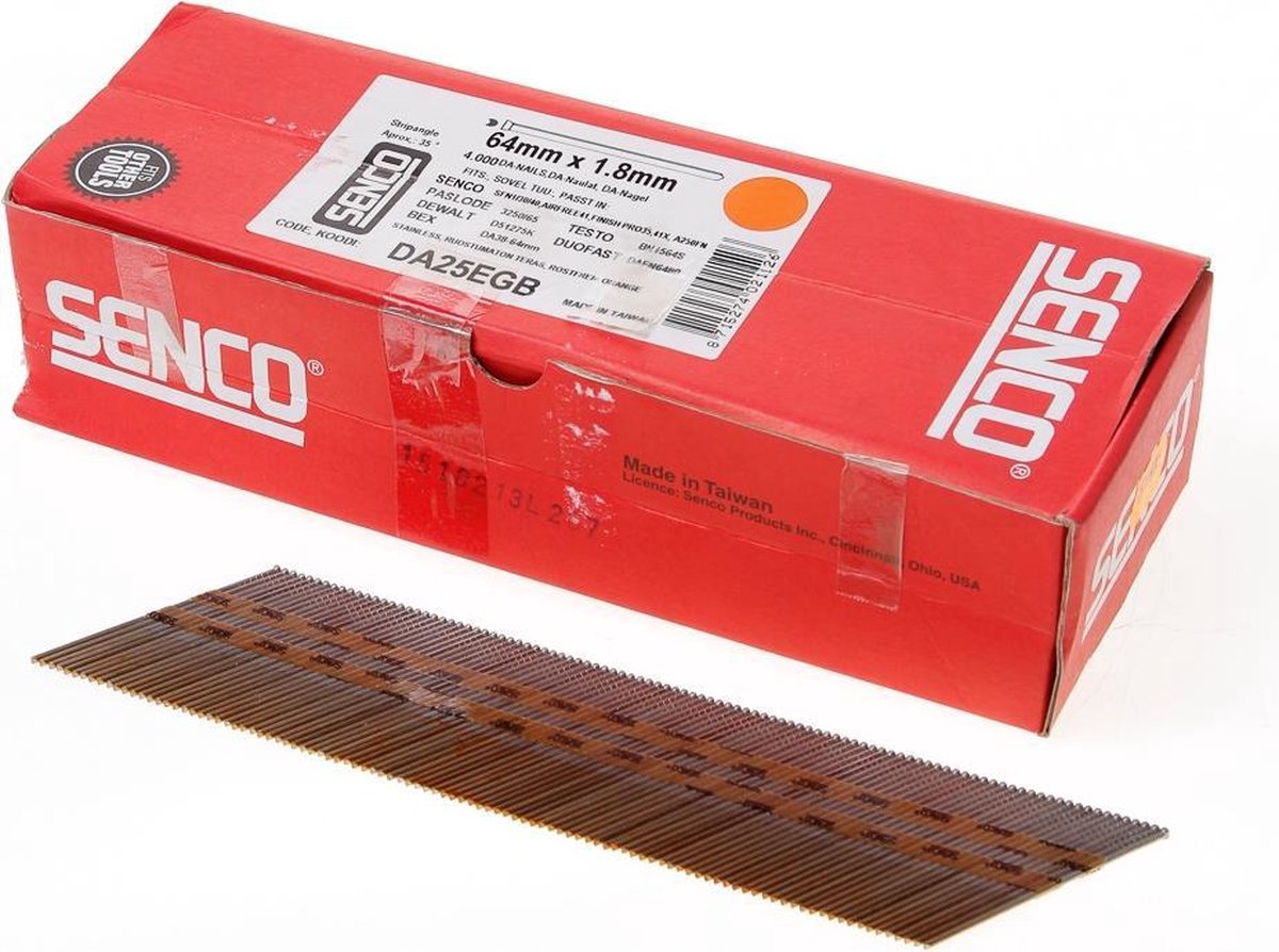 Senco spijker 63mm RVS - 2000 nagels | bol