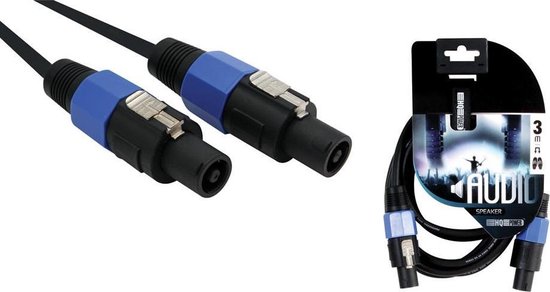 Speakerkabel 3 meter met 2x NL2 speakon connector kabel dikte 1.5mm² | bol