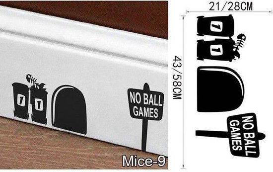 3D Sticker Decoratie Familie Baby Muis Gat Muurstickers voor kinderen ...