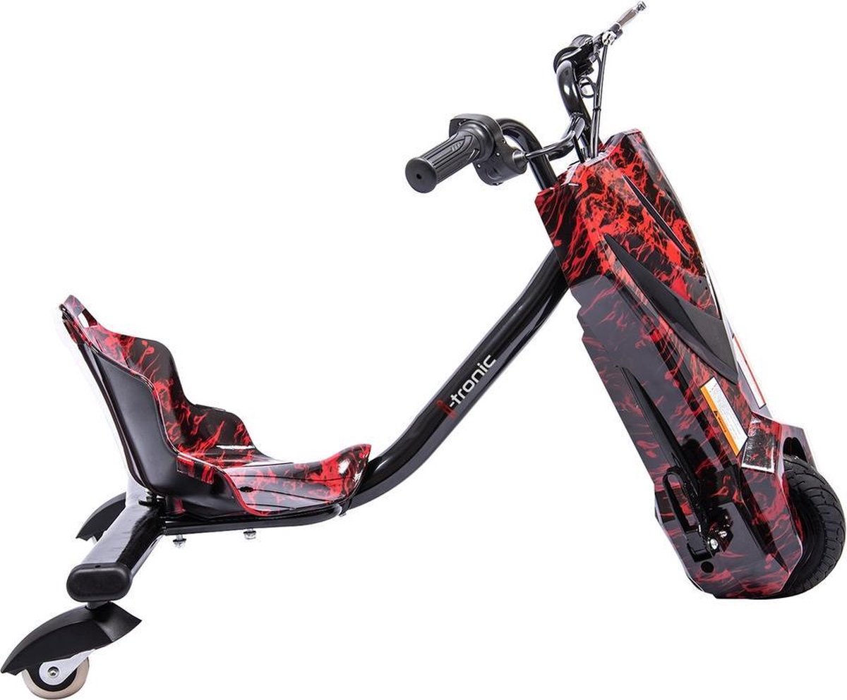 Elektrische Drift Trike Kart 250W 36V Vlammen Rood | bol