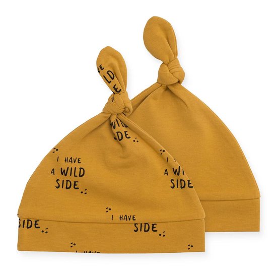Jollein Muts 0-6 maand Wild animal mustard (2pack) | bol