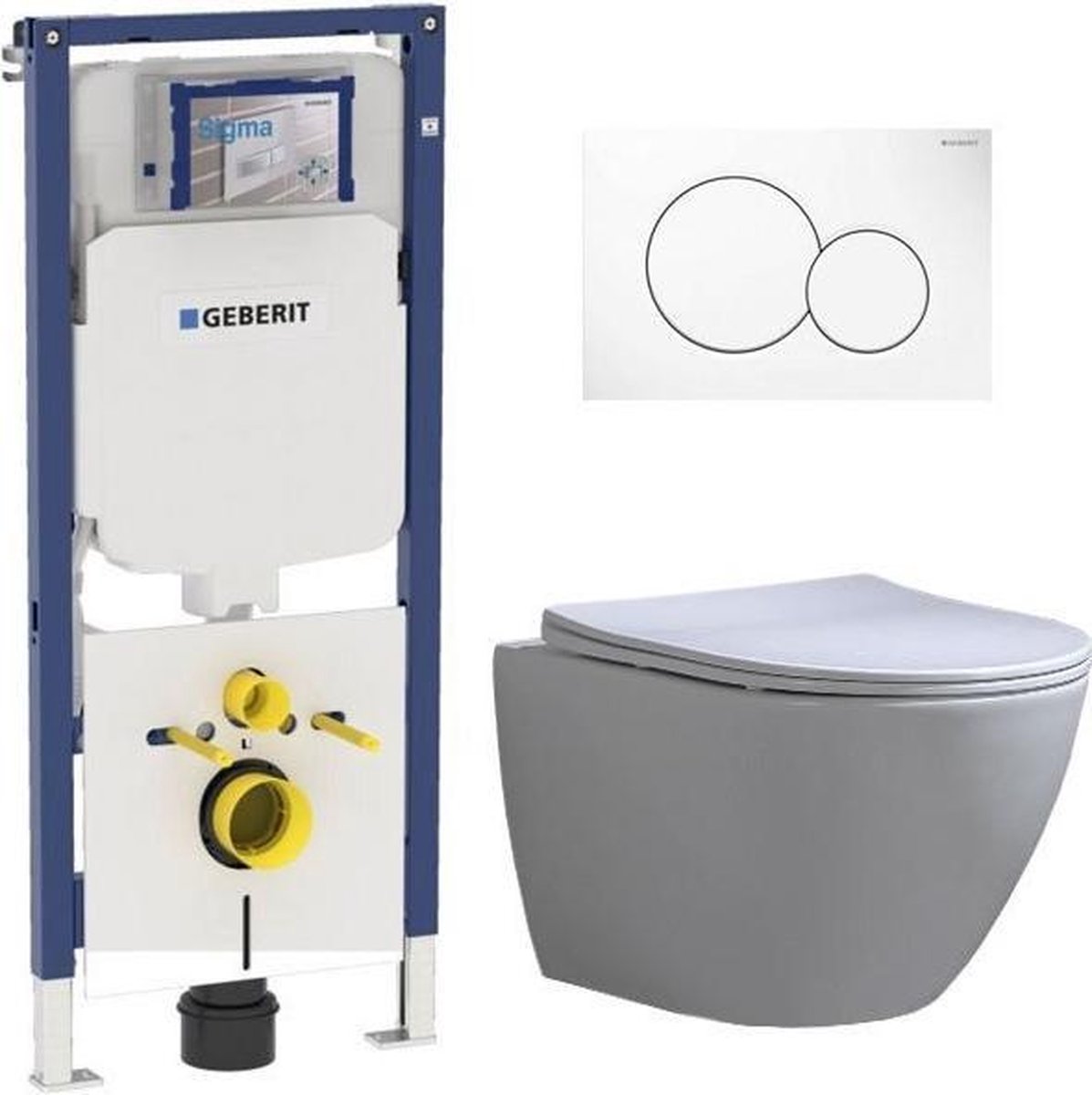 Geberit UP720 Toiletset - WC à encastrer WC suspendu Rimfree - Shorty ...
