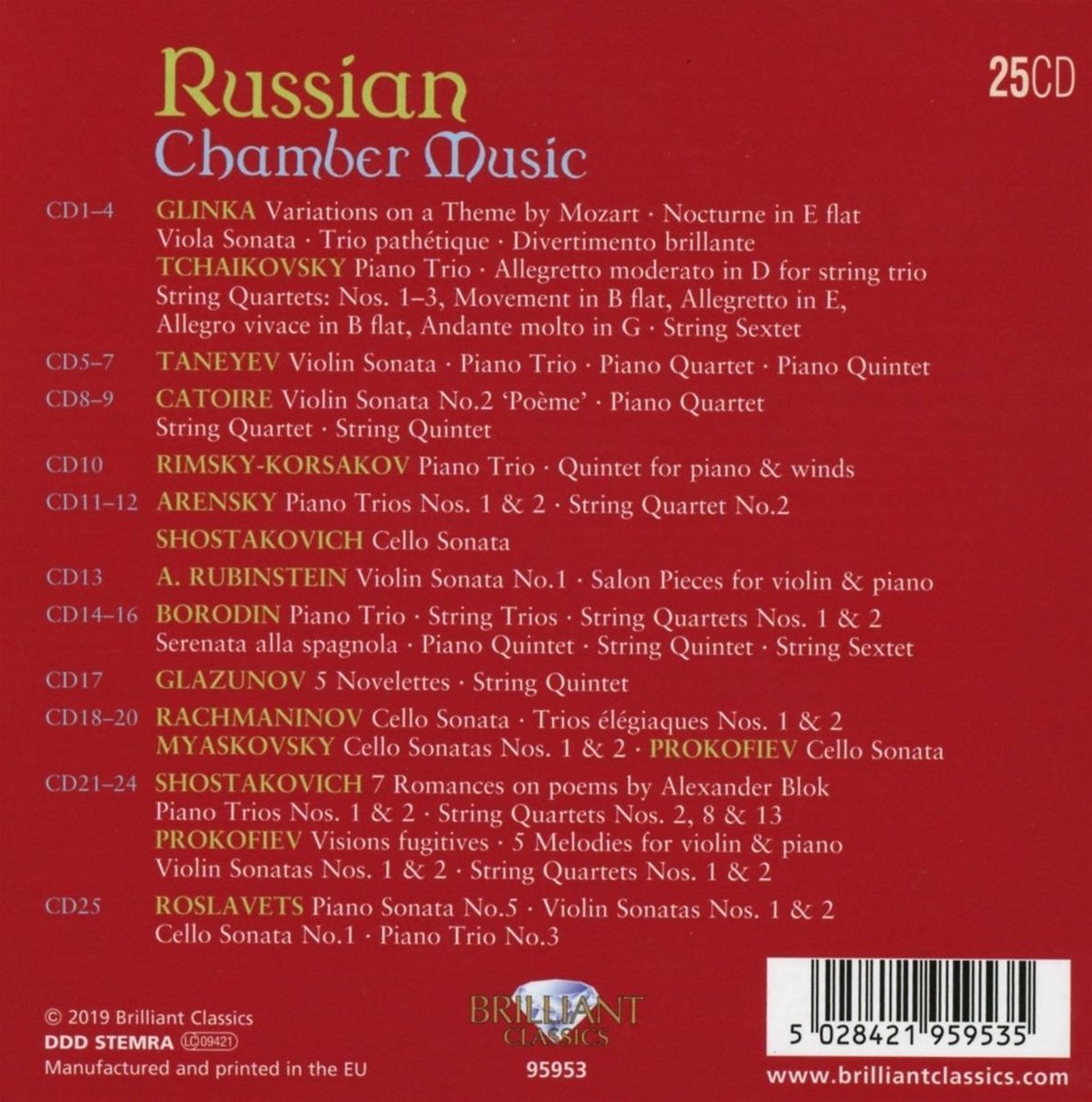 Russian Chamber Music, various artists | CD (album) | Muziek | bol.com