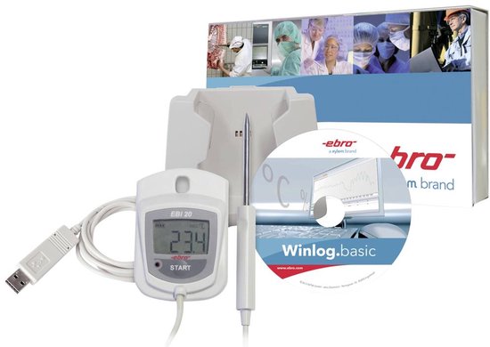 ebro EBI 20-TE1-Set Temperatuur datalogger Te meten grootheid ...