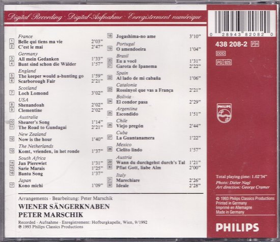 Around The World, International Folk Songs - Wiener Sangerknaben o.l.v ...