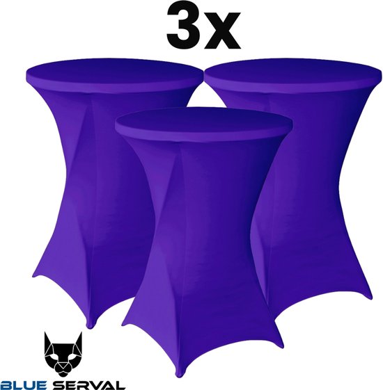 Statafelrok Paars 3x – Extra dik & Sterk - ∅80-85 x 110 cm – Tafelhoezen voor Statafel... | bol