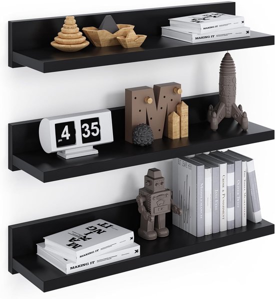 Zwevende wandplank - Wandplank zwevend - Boekenplanken - Industrieel - Wonen - Plank -... | bol