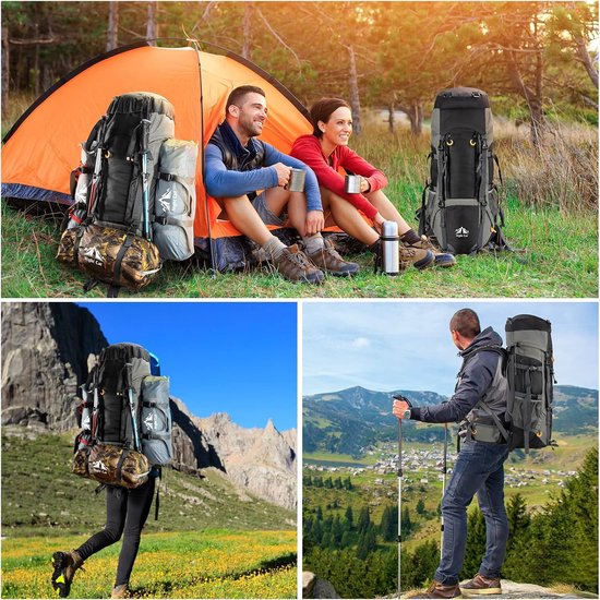 LifeStages® Rugzak 70L 90L Rugzak Trekkingrugzak Reisrugzak Heren Dames Ademend voor... | bol
