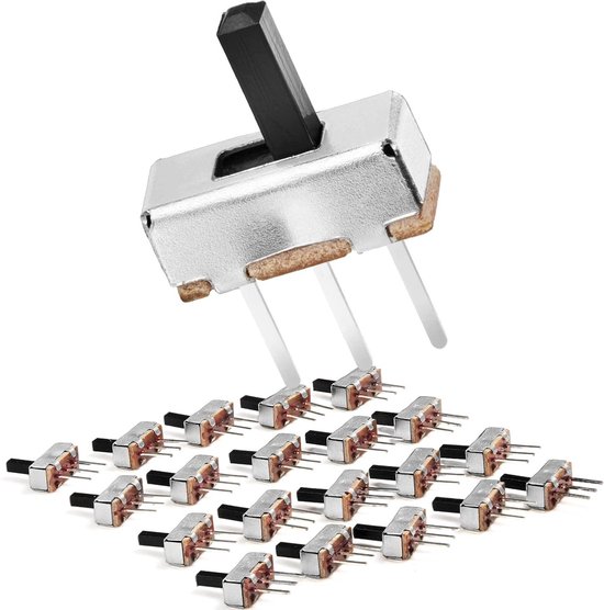 200 stuks mini schuifschakelaars verticale folie schakelaar 3 pin 2 positie 1P2T SPDT... | bol