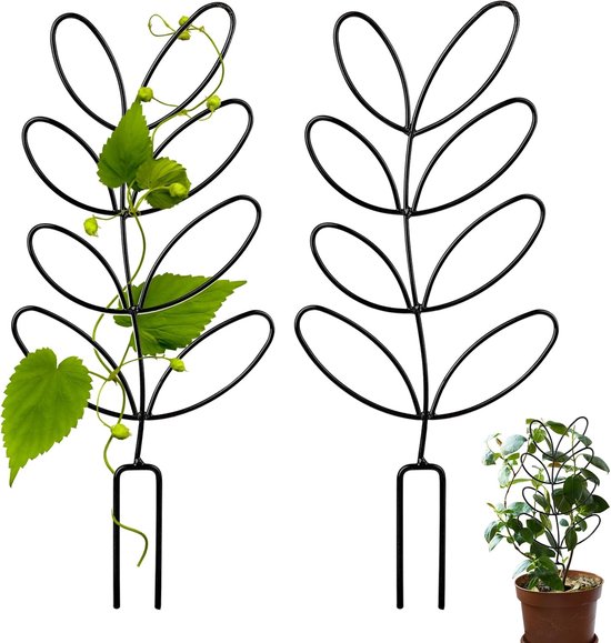 Potplanten plantenhekwerk - 2 stuks - tuin plantensteun - klein metalen ...