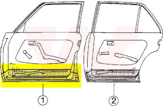 Van Wezel - PLAATWERKPANELEN AUTODEUR VOOR MERCEDES BENZ W123 1976-1984 ...