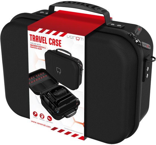 Venom - Switch 2 - travel case deluxe - reistas - met opbergvakken | bol