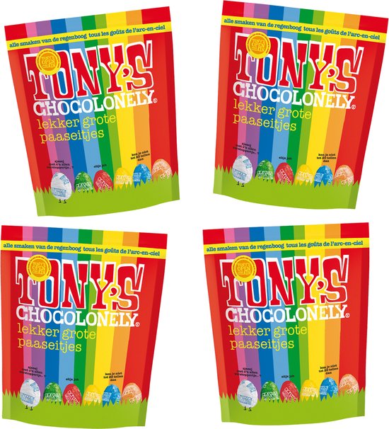 Tony's Chocolonely Paaseitjes display op pallet- Chocolade Pasen ...