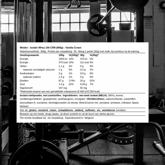 Weider Isolate Whey 100 CFM (908g) Vanilla Cream - Eiwitten - Wei-eiwit ...