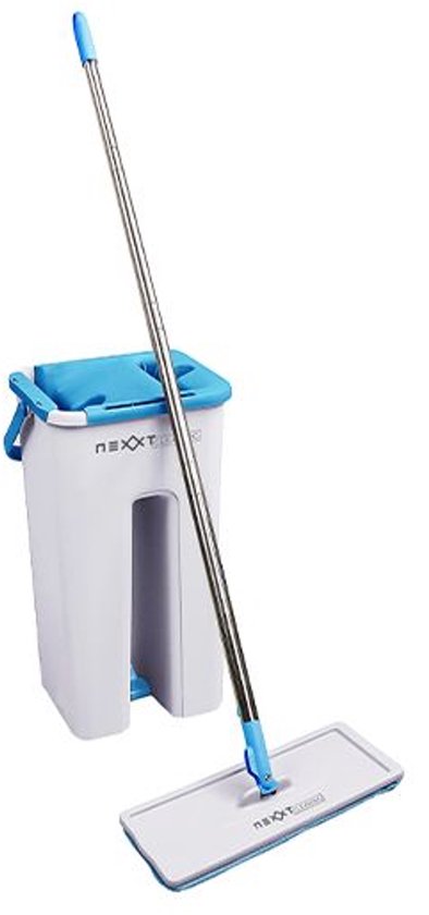 Nexxt Flat Mop - met Emmer - 360° Draaibaar | bol