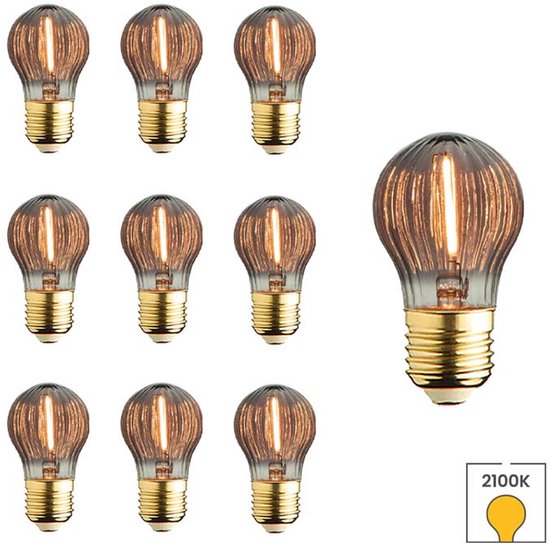 Lybardo LED lamp E27 - 1 watt - Extra warmwit licht - 10-pack | bol