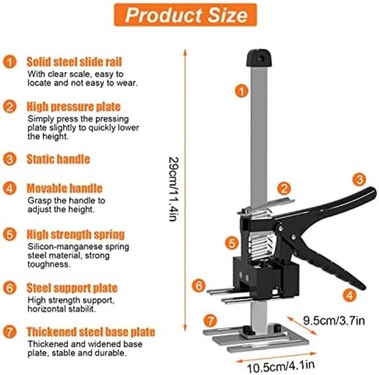 PolkaHome 2 stuks Werkbesparende Hefboom Arm 29 cm - Handgereedschap ...