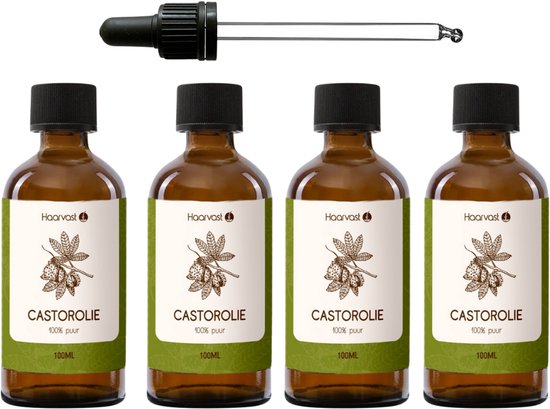 4x Castor olie van 100ml met pipet voor bescherming en versterking van ...