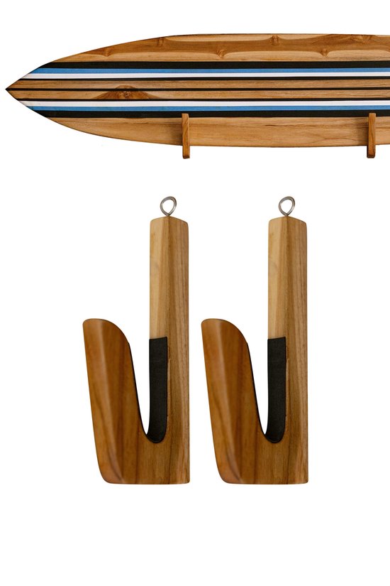 Tidez Wall Brackets - Surfboard houder voor surfplank - Teakhout ...